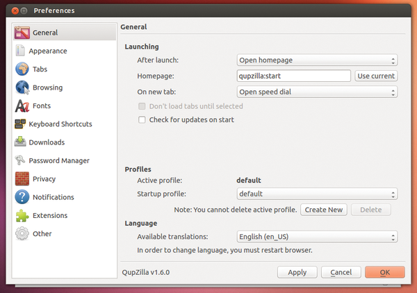 The Very Fast QupZilla Web Browser Put To The Test 21 2014