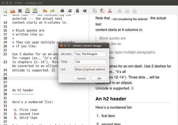 Editing Markdown Documents With UText 28 2016 Archive Magazine