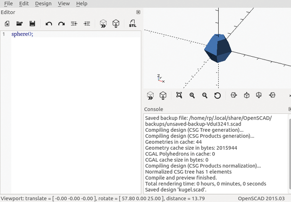 Using Openscad To Model 3d Structures 28 2016 Archive Magazine Home Ubuntu User