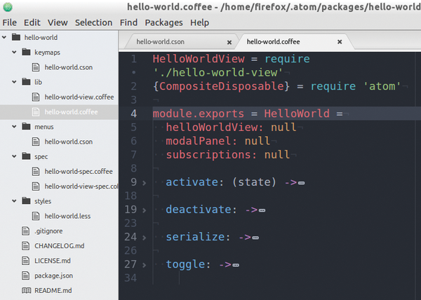 Adding new functions to the Atom text editor / 28 / 2016 / Archive ...
